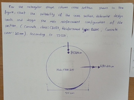 Solved For the rectengular shape column cross section shown | Chegg.com