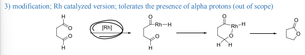 Solved modification; Rh catalyzed version; tolerates the | Chegg.com