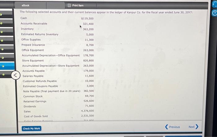 Solved The following selected accounts and their current | Chegg.com