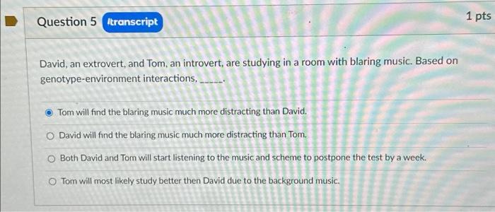 Solved David, an extrovert, and Tom, an introvert, are | Chegg.com