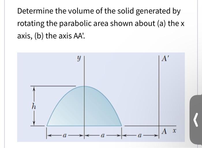 Solved Determine the volume of the solid generated by | Chegg.com