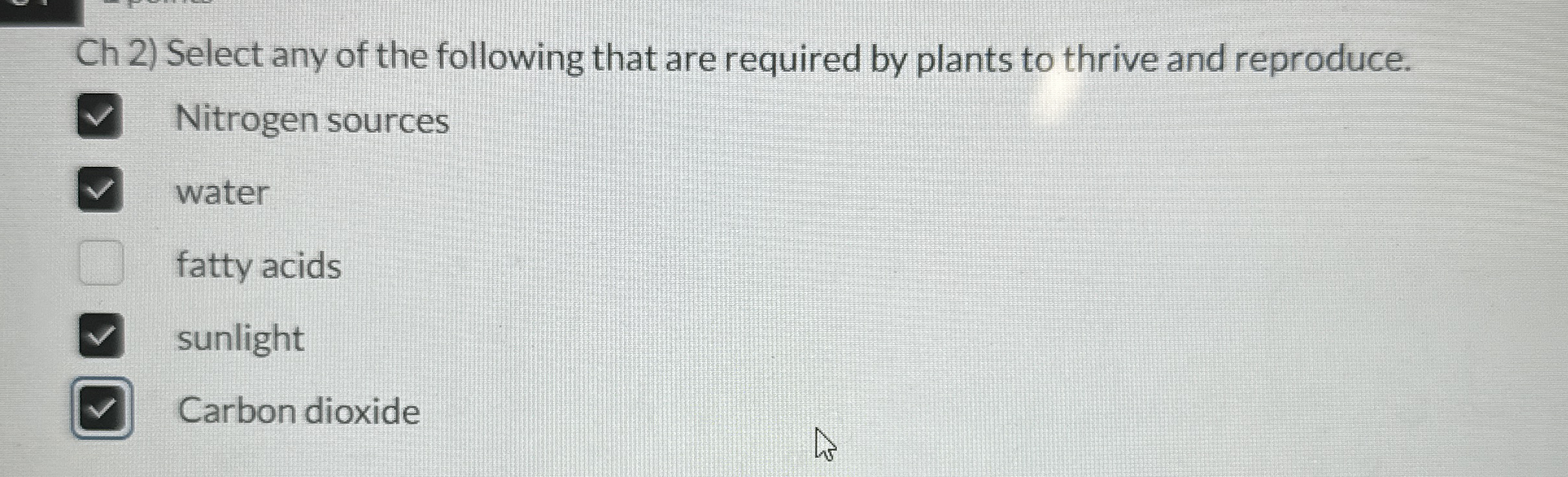 Solved Ch 2) ﻿Select any of the following that are required | Chegg.com