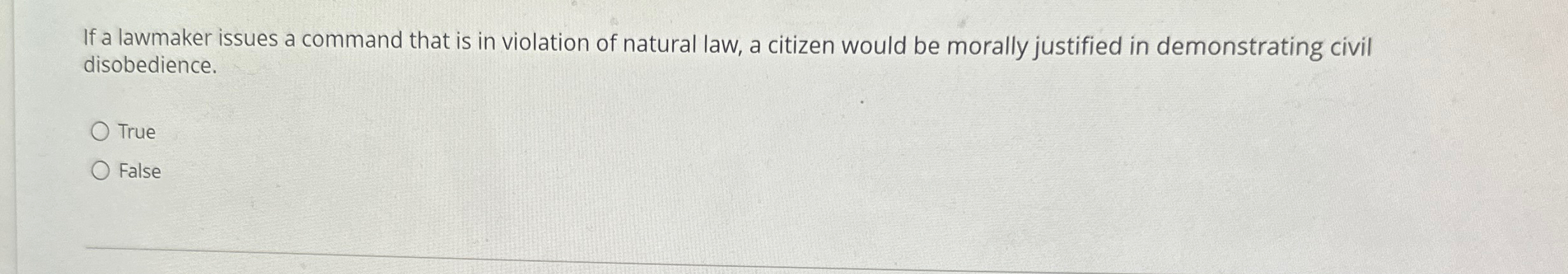 Solved If a lawmaker issues a command that is in violation | Chegg.com
