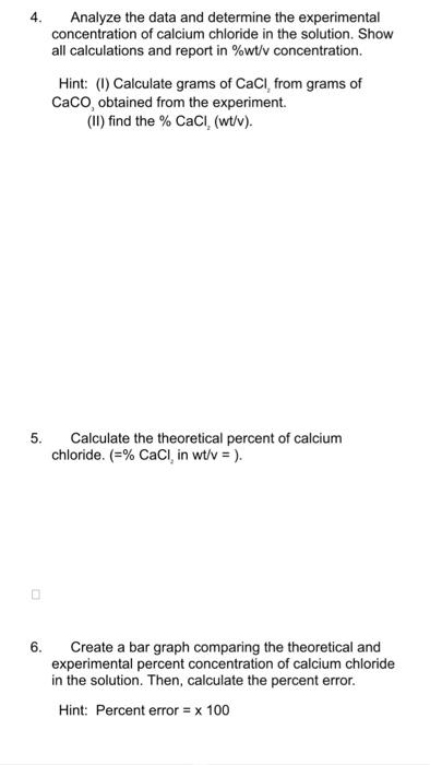 Solved Table 1. Data and Observations Table 2. Mass of CaCl2 | Chegg.com Solved Table 1. Data and Observations Table 2. Mass of CaCl2 | Chegg.com