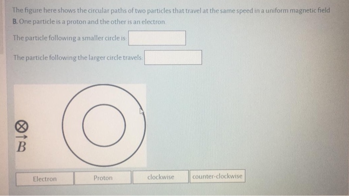 Solved The figure here shows the circular paths of two | Chegg.com