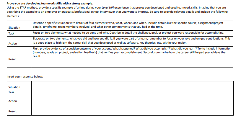 Solved Prove you are developing teamwork skills with a | Chegg.com
