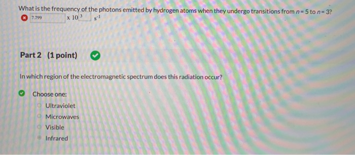 Solved What is the frequency of the photons emitted by | Chegg.com