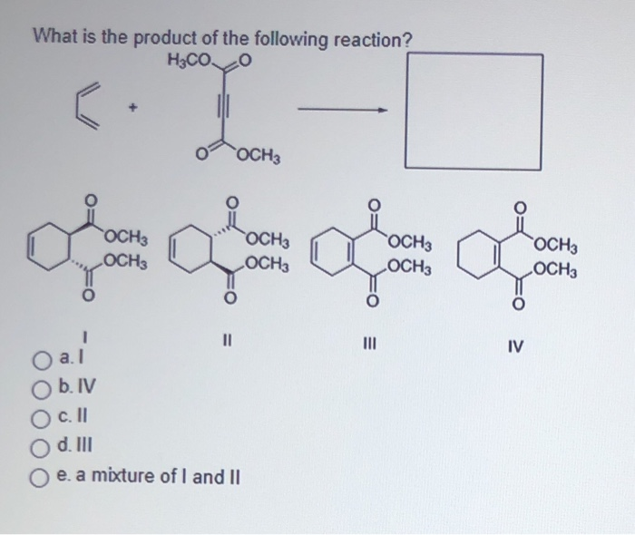 Solved What is the product of the following reaction? H3CO ( | Chegg.com