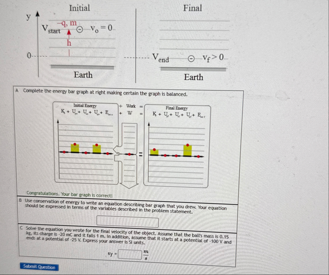 Solved A Complete the energy bar graph at right making | Chegg.com