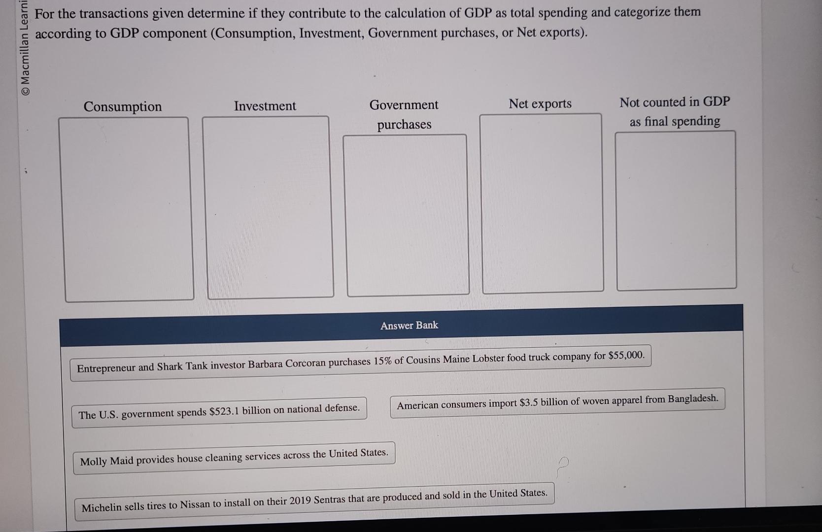 Solved 동 ﻿For the transactions given determine if they | Chegg.com