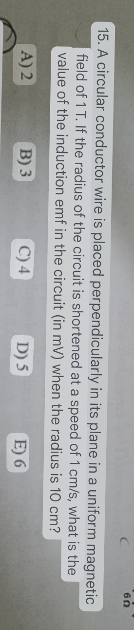 Solved A circular conductor wire is placed perpendicularly | Chegg.com