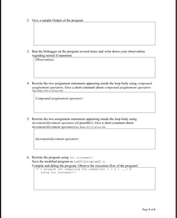 Solved k 1: Counting Loops using while/for statements | Chegg.com