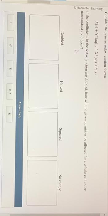 Solved Consider the generic redox reaction shown. | Chegg.com