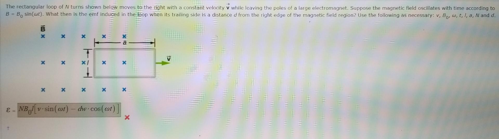 Solved The rectangular loop of N turns shown below moves to | Chegg.com