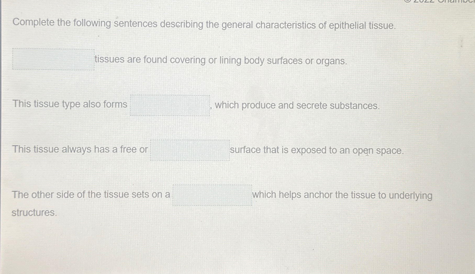 Solved Complete the following sentences describing the | Chegg.com