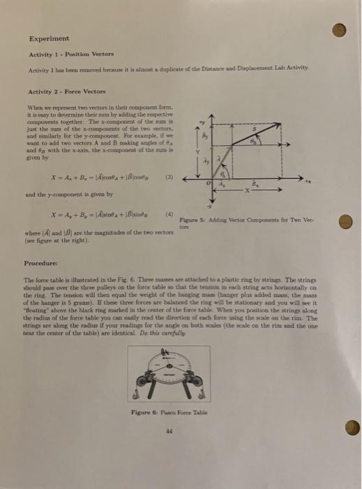 Solved Activity 1 - Position Vectors Activity. 1 has beva | Chegg.com