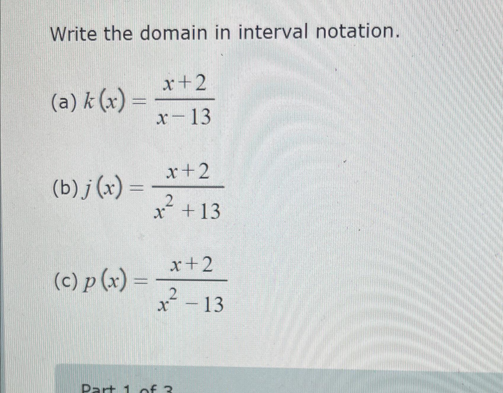 Solved Write The Domain In Interval 
