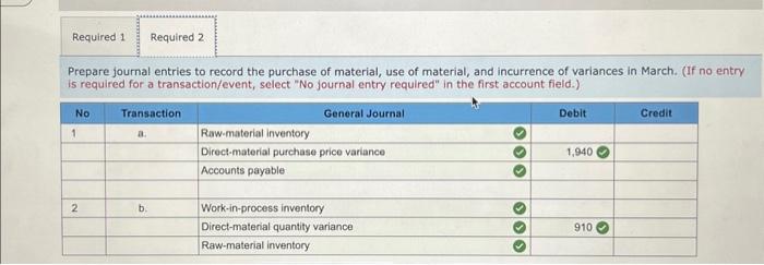 Solved Problem 10-46 Direct-Material Variances; Journal | Chegg.com