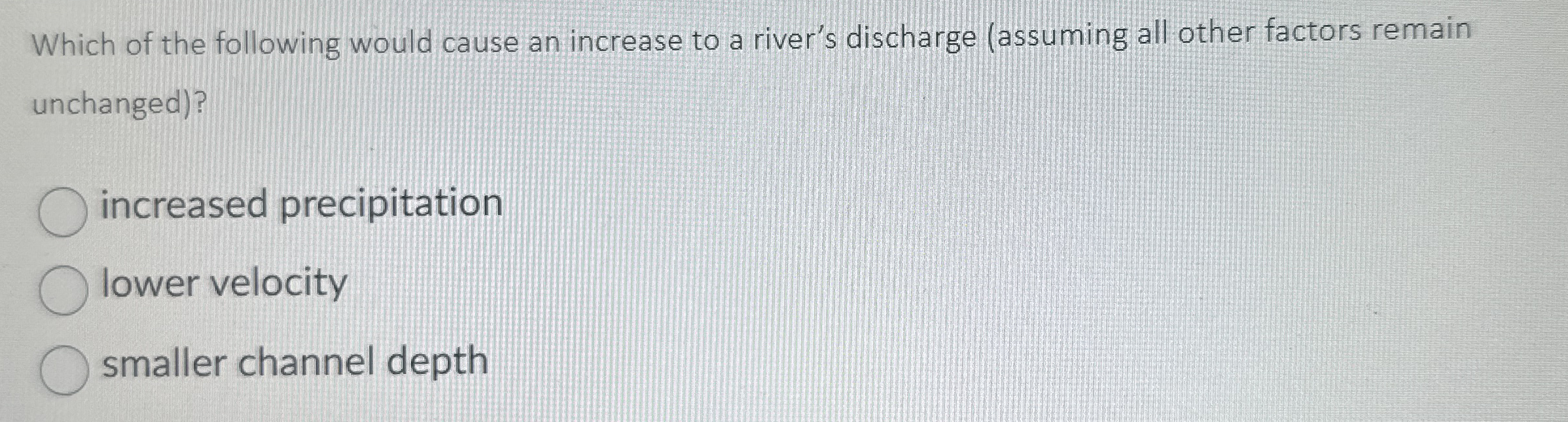 Solved Which of the following would cause an increase to a | Chegg.com
