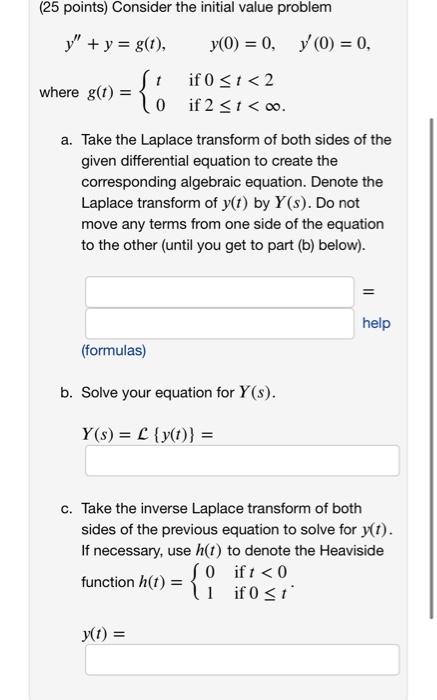 Solved (25 points) Consider the initial value problem | Chegg.com