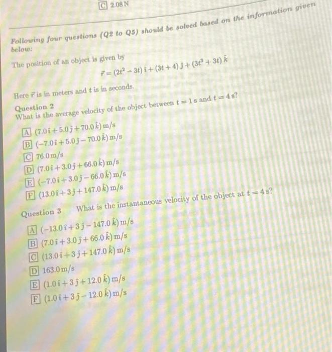 Solved Following four questions (Q2 to Q5) should be soleed | Chegg.com