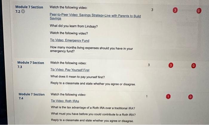 Module 7 Section Watch the following video: 7.2 3 3 | Chegg.com