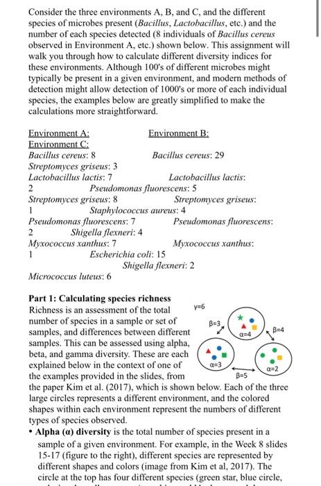 Solved Consider the three environments A,B, and C, and the | Chegg.com