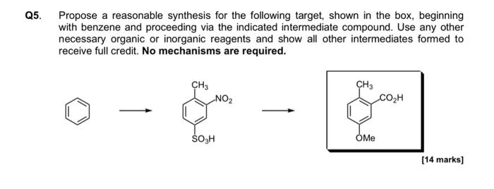 Solved Propose a reasonable synthesis for the following | Chegg.com