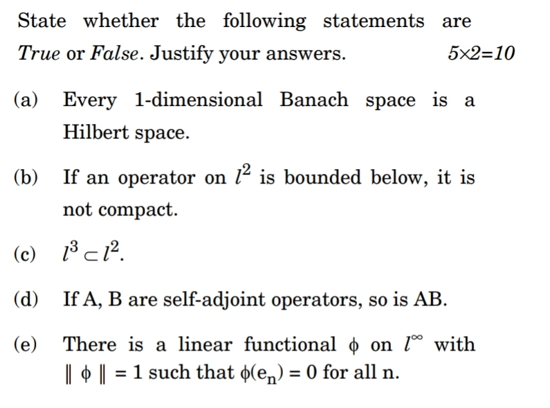 Solved State whether the following statements are True or | Chegg.com