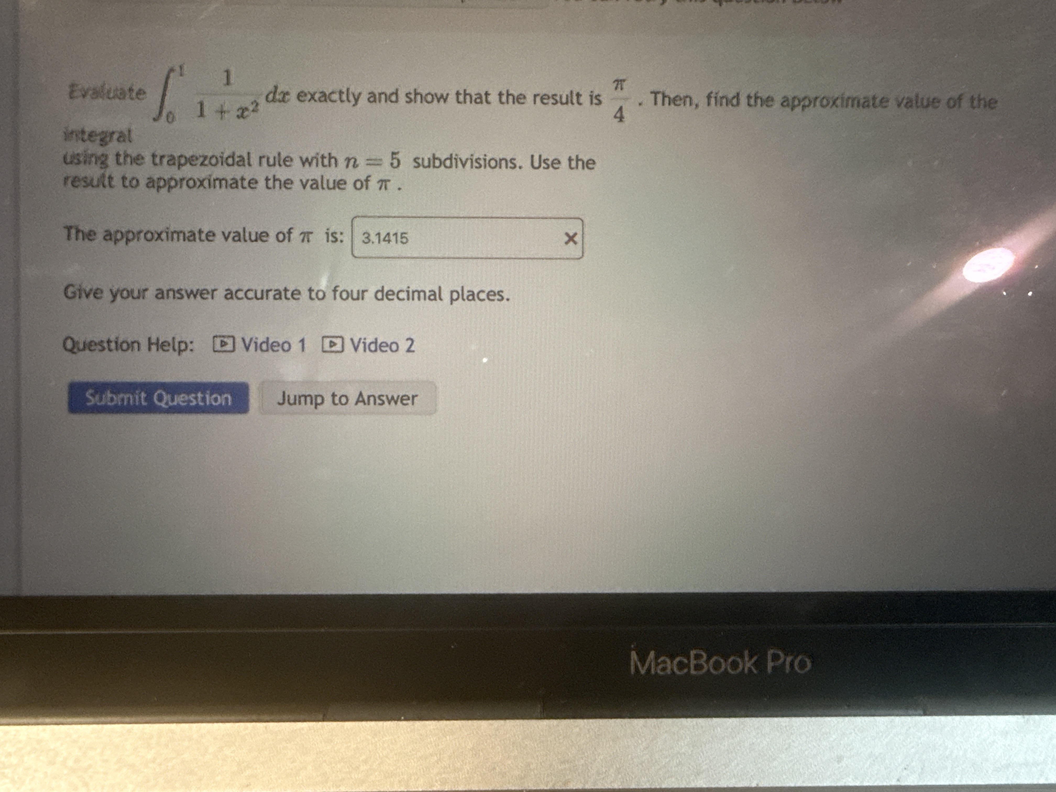 Solved Evaluate ∫0111+x2dx ﻿exactly and show that the result | Chegg.com