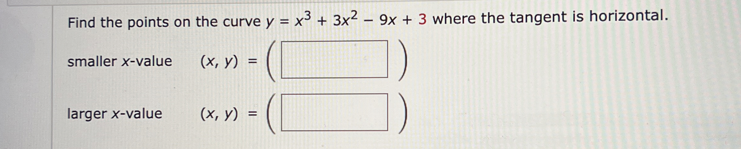 Solved Find the points on the curve y=x3+3x2-9x+3 ﻿where the | Chegg.com