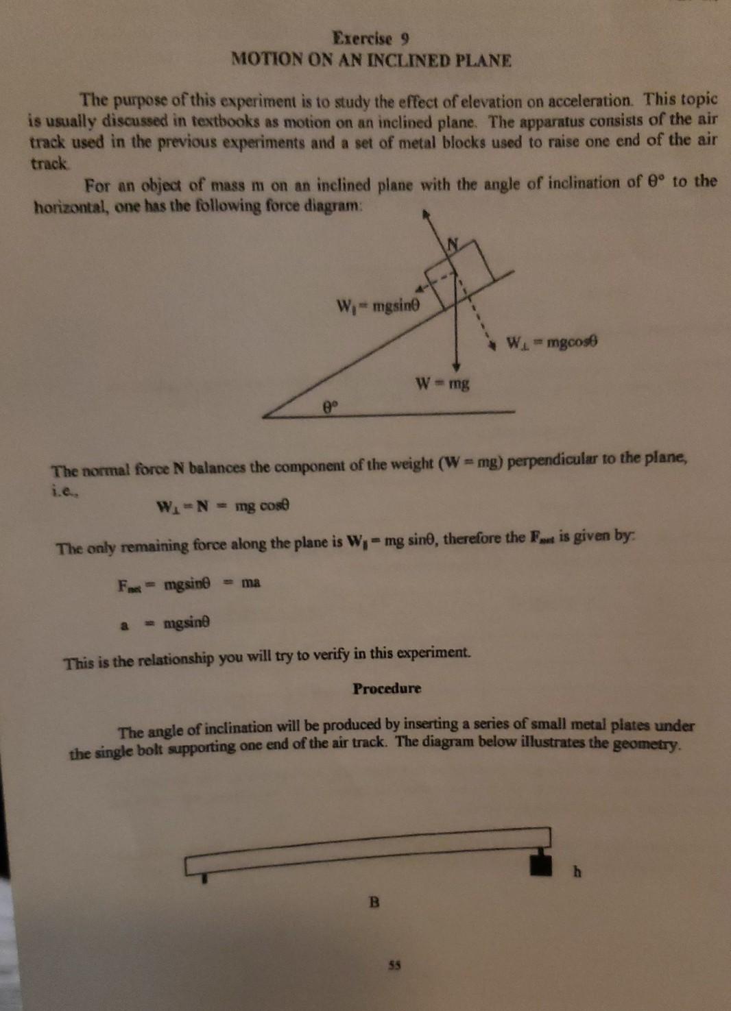 Solved Plot a graph of acceleration "a" versus height k. The | Chegg.com