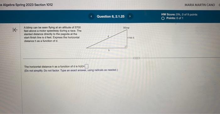 Solved Algebra Spring 2023 Section 1012 MARIA MARTIN CANO A | Chegg.com