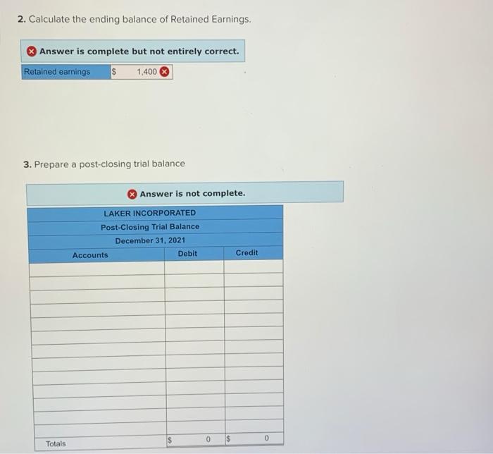 Solved 2. Calculate the ending balance of Retained | Chegg.com