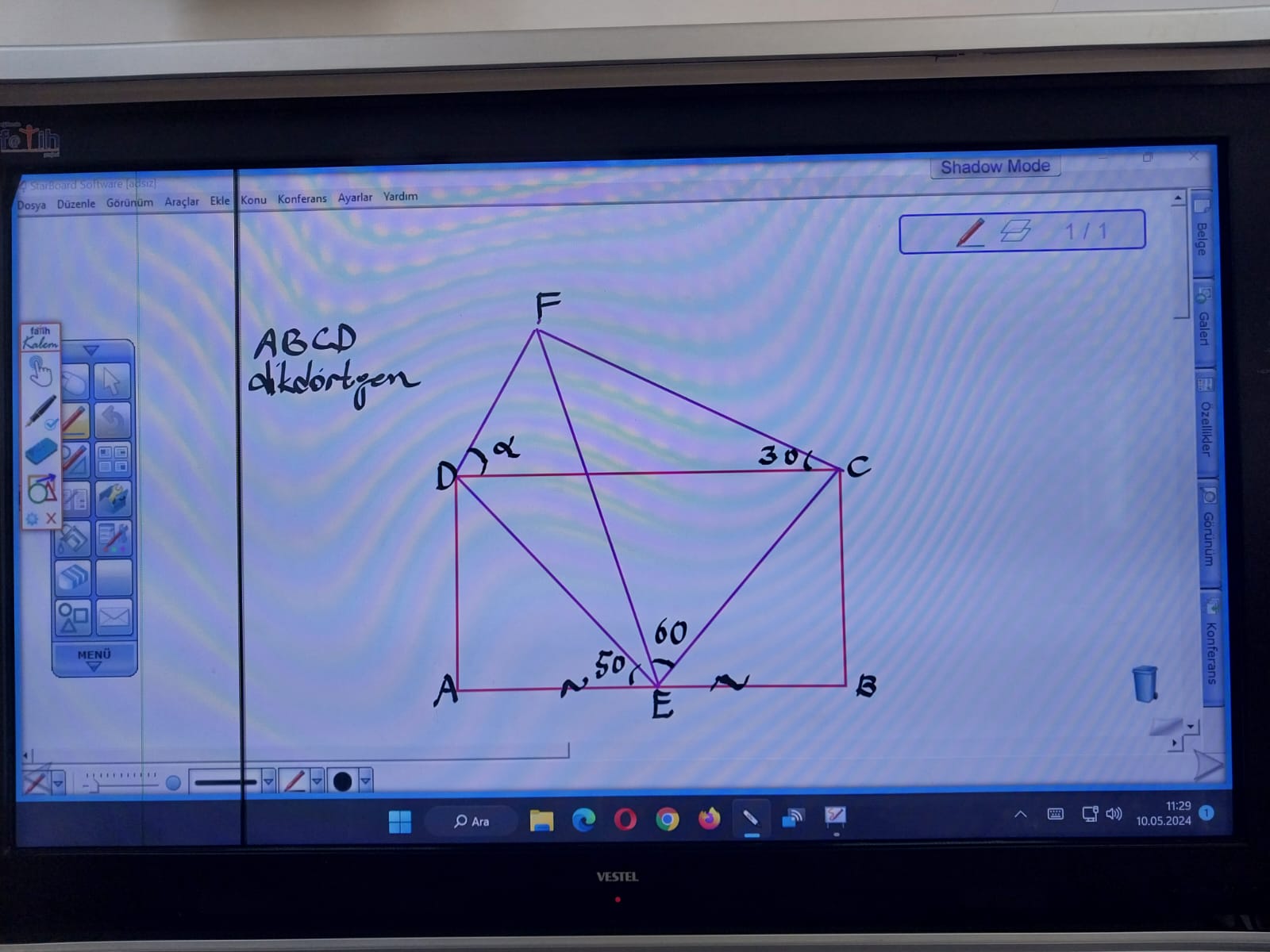 ABCD is a rectangle, can you find alfa ? | Chegg.com