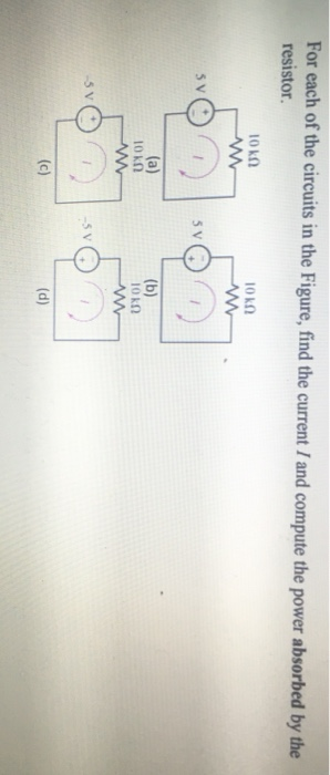 Solved For each of the circuits in the Figure, find the | Chegg.com