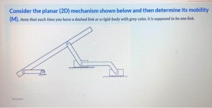 Solved Consider the planar (2D) mechanism shown below and | Chegg.com