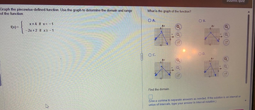 Solved Graph the piecewise-defined function. Use the graph | Chegg.com