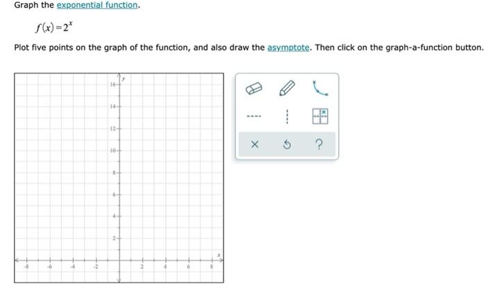 Solved Graph the exponential function, Plot five points on | Chegg.com