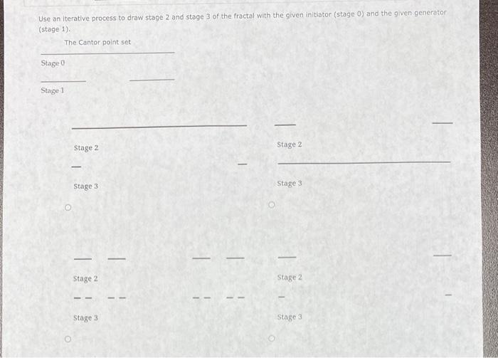 Solved Use an iterative process to draw stage 2 and stage 3 | Chegg.com