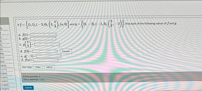 Solved The ordered pair belongs to the function y=f(x), | Chegg.com