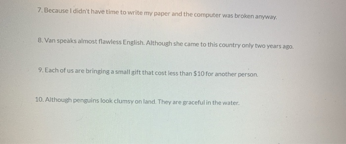 Identify and correct the errors (in grammar, | Chegg.com