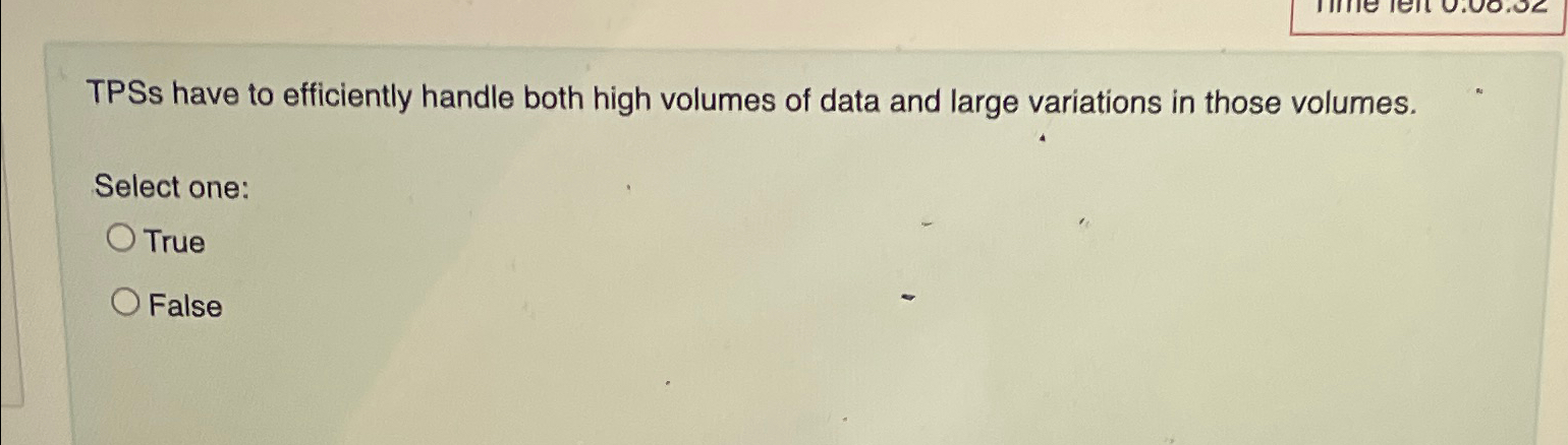 Solved TPSs have to efficiently handle both high volumes of | Chegg.com