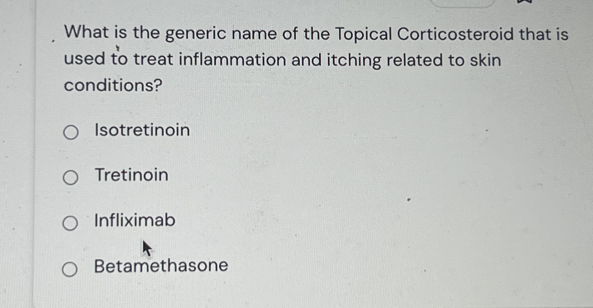 Solved What is the generic name of the Topical | Chegg.com