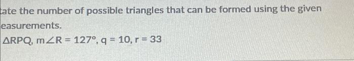 Solved tate the number of possible triangles that can be | Chegg.com
