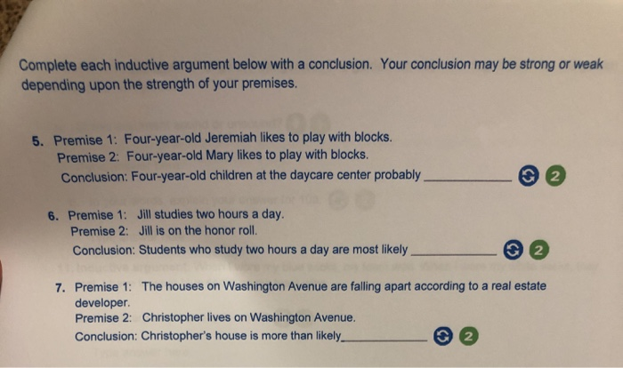 Solved Complete each inductive argument below with a | Chegg.com