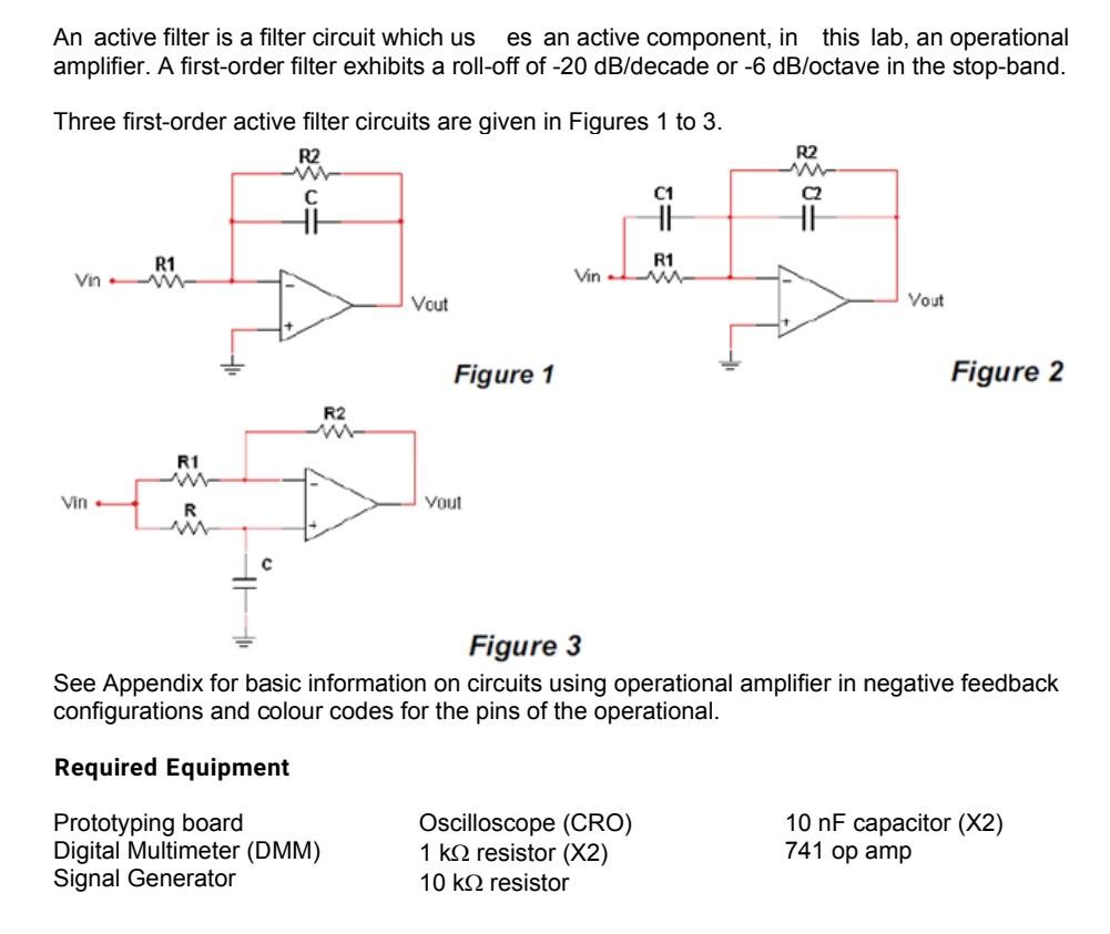 Solved An active filter is a filter circuit which us es an | Chegg.com