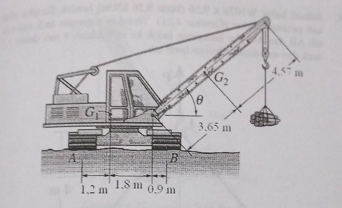 A crawler crane (Figure 4.19) with a weight of 540 kN | Chegg.com