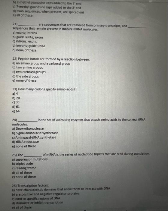 Solved MOCK EXAM GENETICS MCQ questions 1) can occur in | Chegg.com