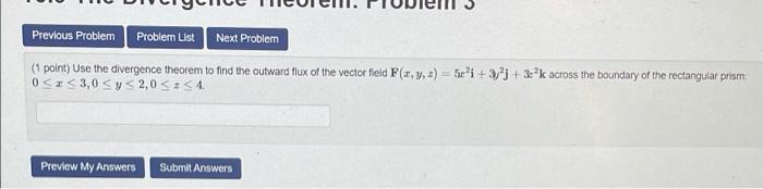 Solved Previous Problem Probler List Next Problem (1 point) | Chegg.com